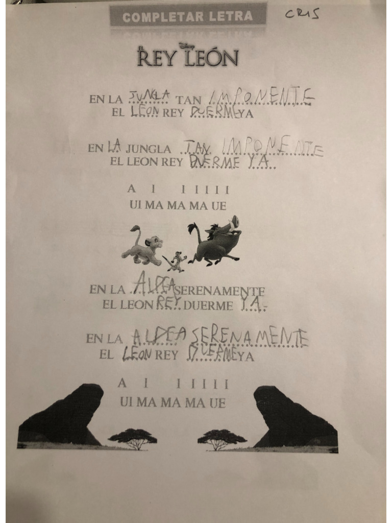 Letra Rey Leon | PDF