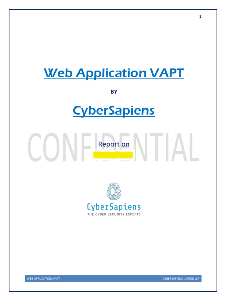 Web-Application-VAPT-Sample-Report-PDF-CyberSapiens | PDF ... Web-Application-VAPT-Sample-Report-PDF-CyberSapiens | PDF ...