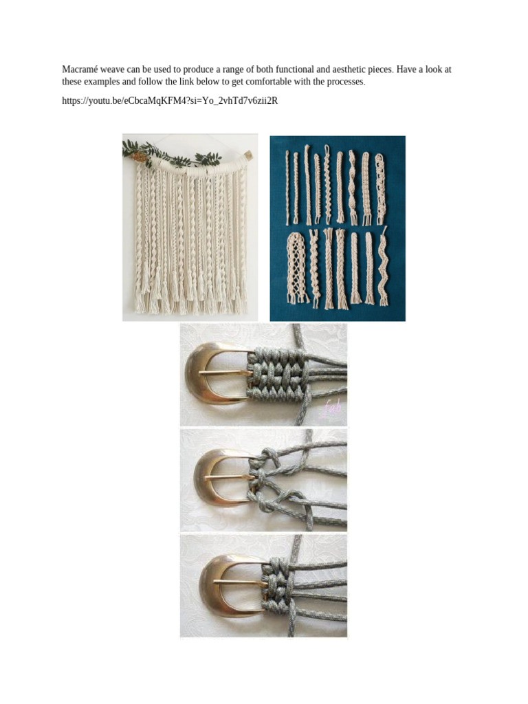 Macramé Weave Samples_1731395371 (1) | PDF