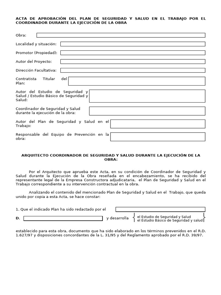 acta_aprob_plan_SS | PDF | Business | Derecho laboral