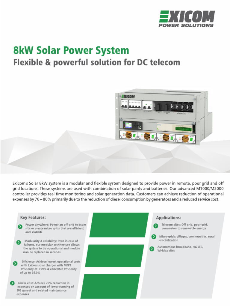 EXICOM 8kW - Solar - Power - System | PDF