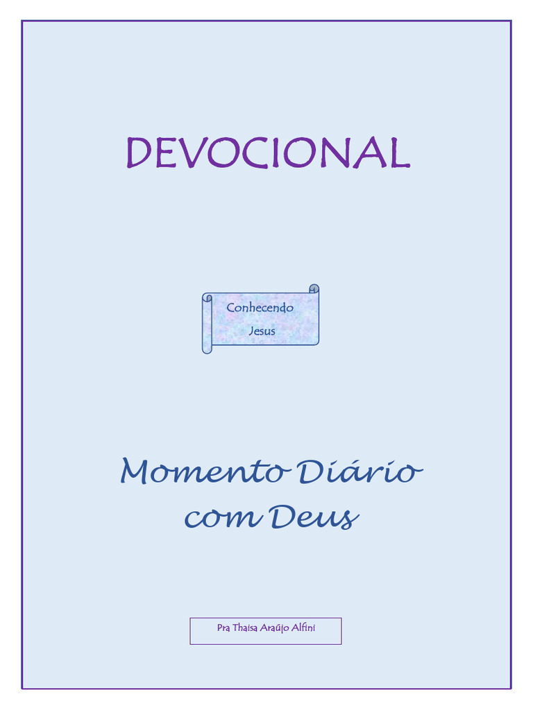 DEVOCIONAL - Guia Prático Iniciante Assinado | PDF | Jesus | Deus