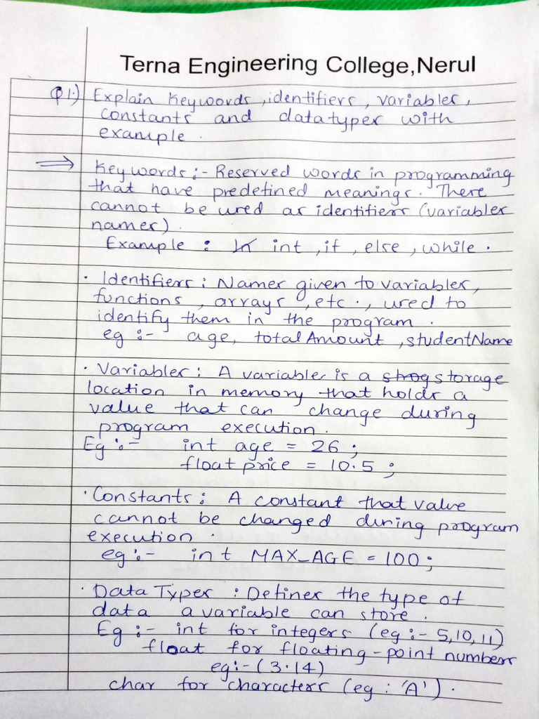 C Programming Theory Assignment 1 | PDF