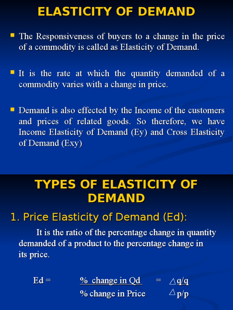 Understanding Elasticity of Demand | PDF | Price Elasticity Of Demand ...