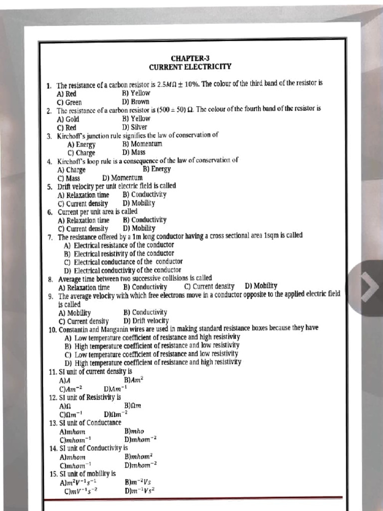 Physics Mcqs Pdf Electromagnetic Induction Electrical Resistance