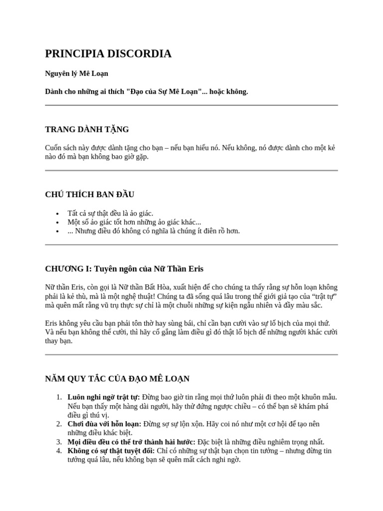 PRINCIPIA DISCORDIA | PDF