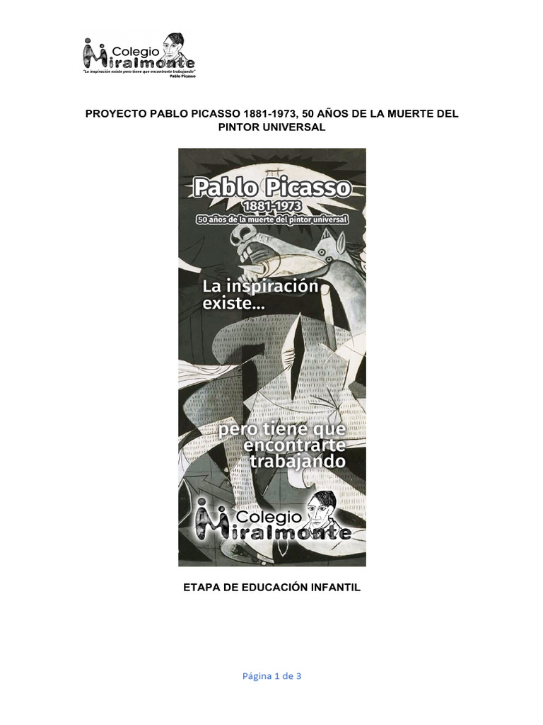 Anexo Pga PCSS Infantil | PDF | Pablo Picasso