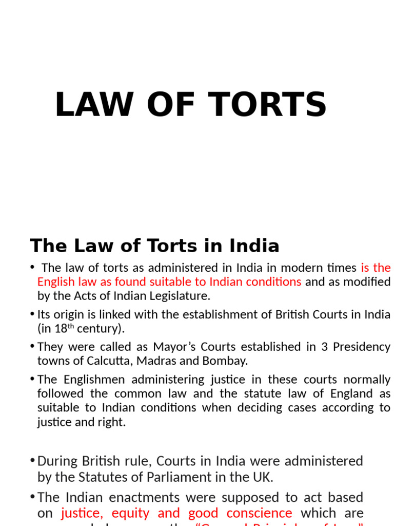 Evolution of Torts | PDF | Tort | Damages
