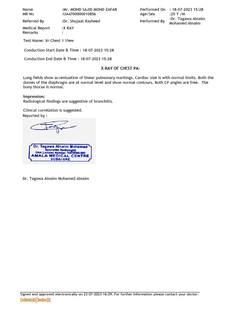 Xr Chest 1 View | PDF