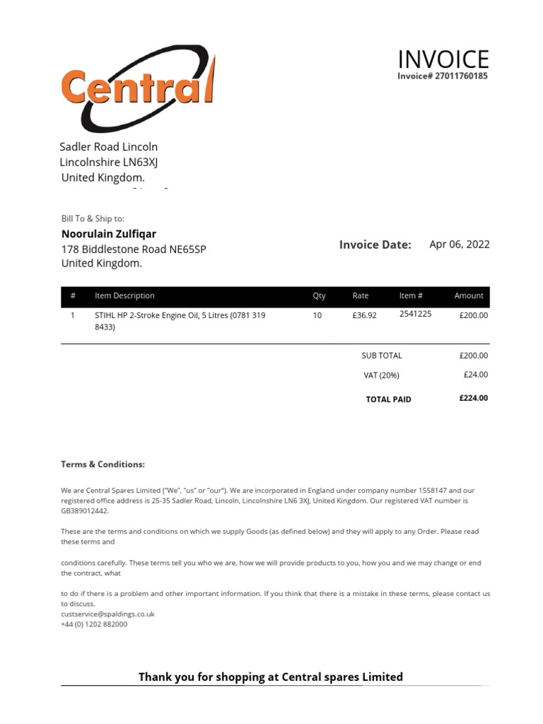 Billing Invoice PDF | PDF