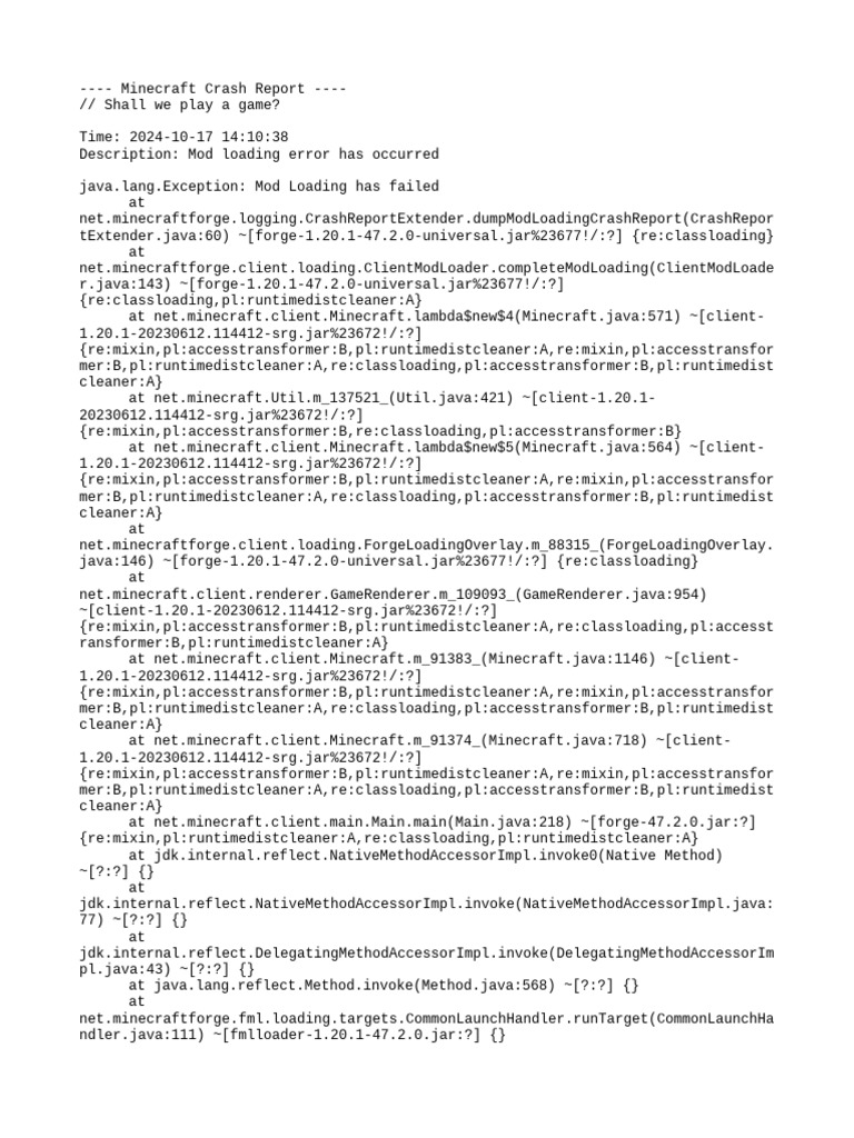 Minecraft Mod Loading Error | PDF | Computer Engineering | X86 Architecture