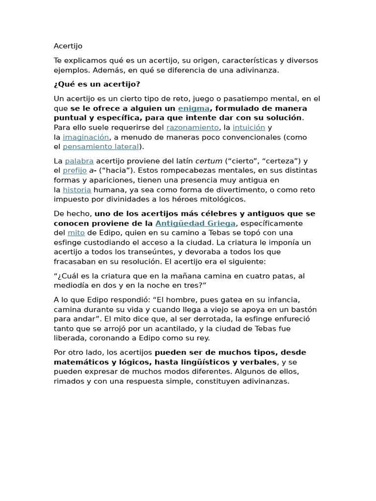 ACERTIJO | PDF