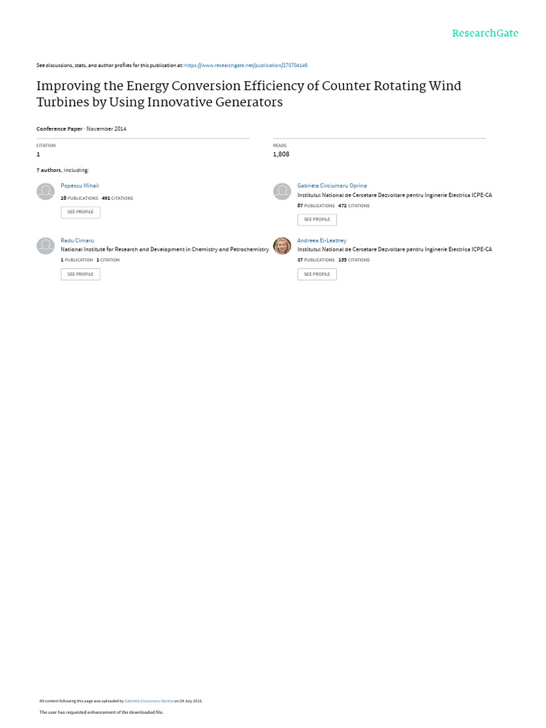 3 Improving the Energy Conversion Efficiency of Counter Rotating Wind ...
