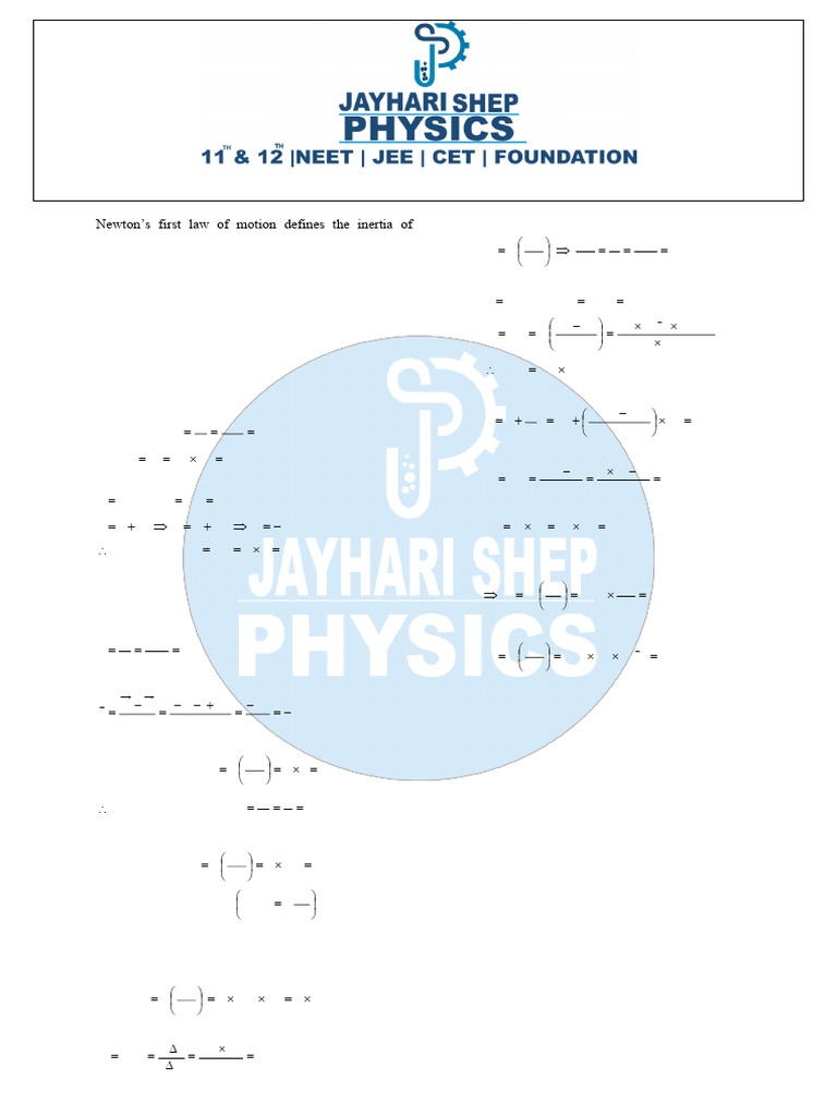 Laws of Motion Assignment 1.PDF Sol | PDF | Newton's Laws Of Motion | Force