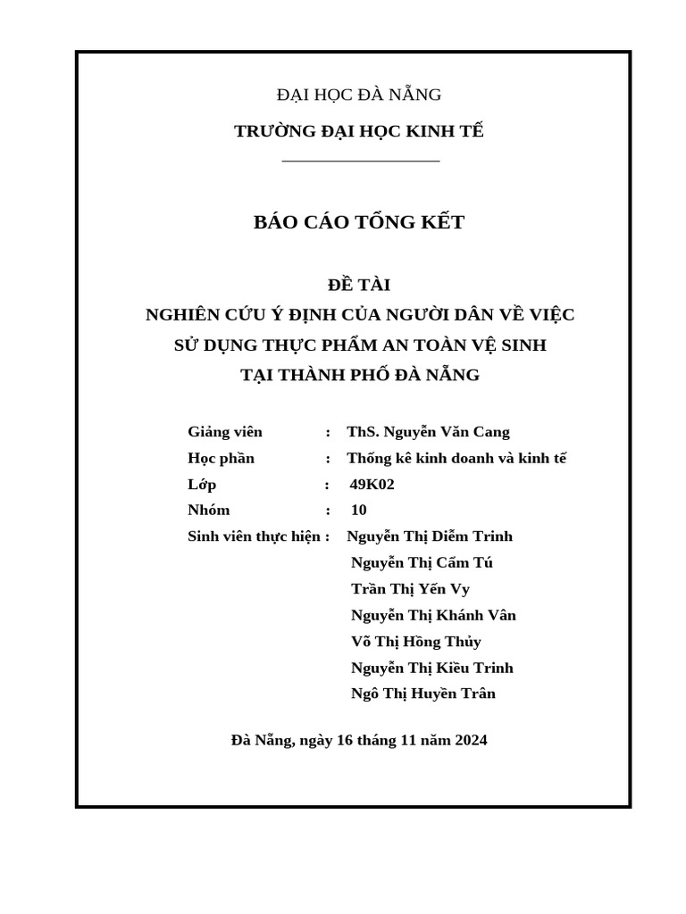 BÁO-CÁO-THỐNG-KÊ-NHÓM-10-viết-KL-nữa-là-xong | PDF