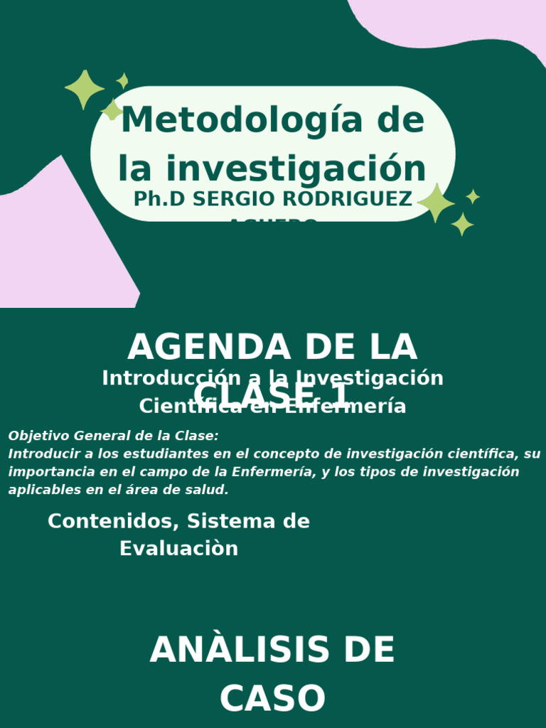 Clase 1 Met Inv Enferm | PDF | Investigación cuantitativa | Estadísticas