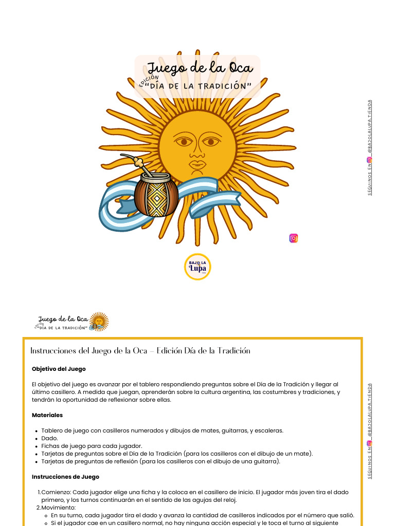 Juego de la Oca: Día de la Tradición | PDF