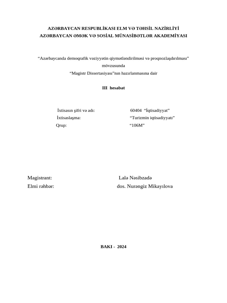 Lalə hesabat III[1] | PDF