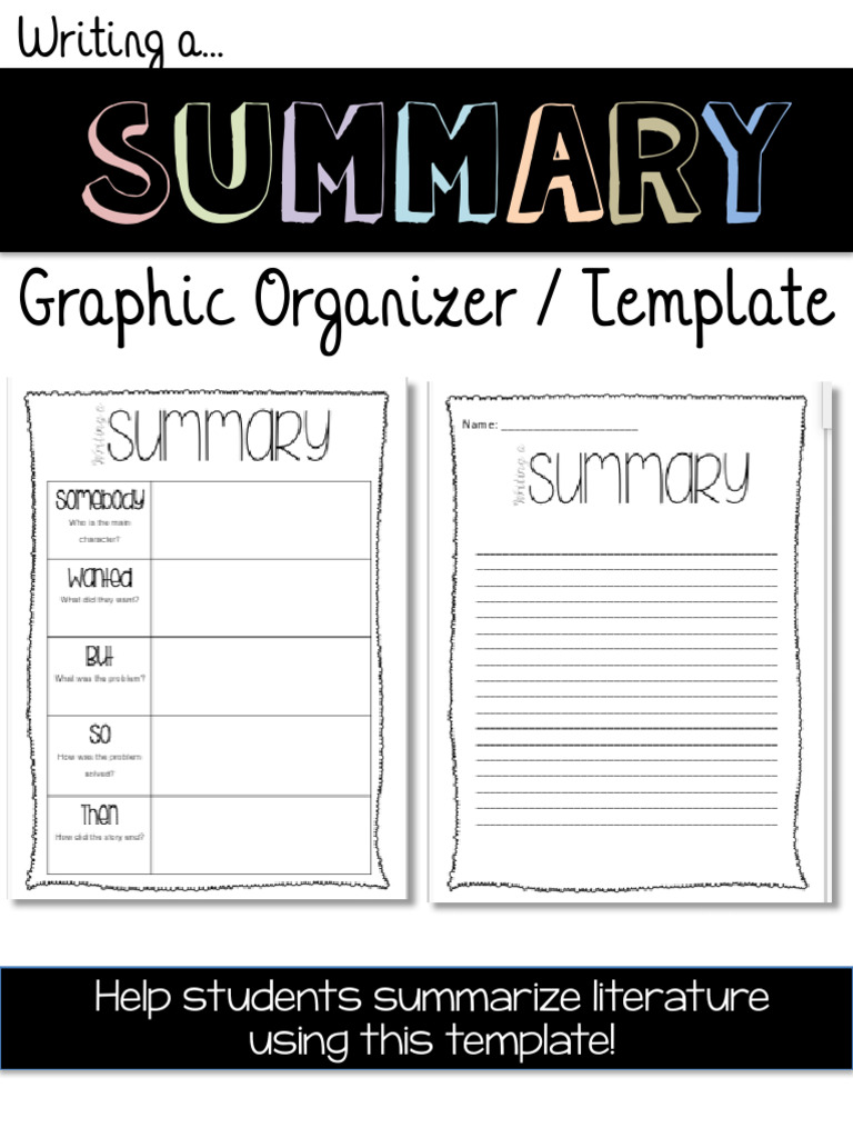 WritingASummaryTemplateGraphicOrganizer-1 | PDF | Education Theory