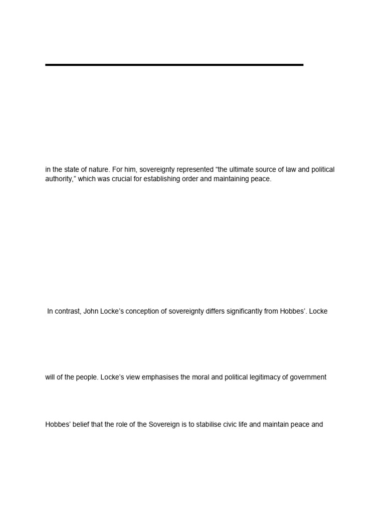 HOBBES SOVEREIGNTY | PDF | Sovereignty | Social Contract