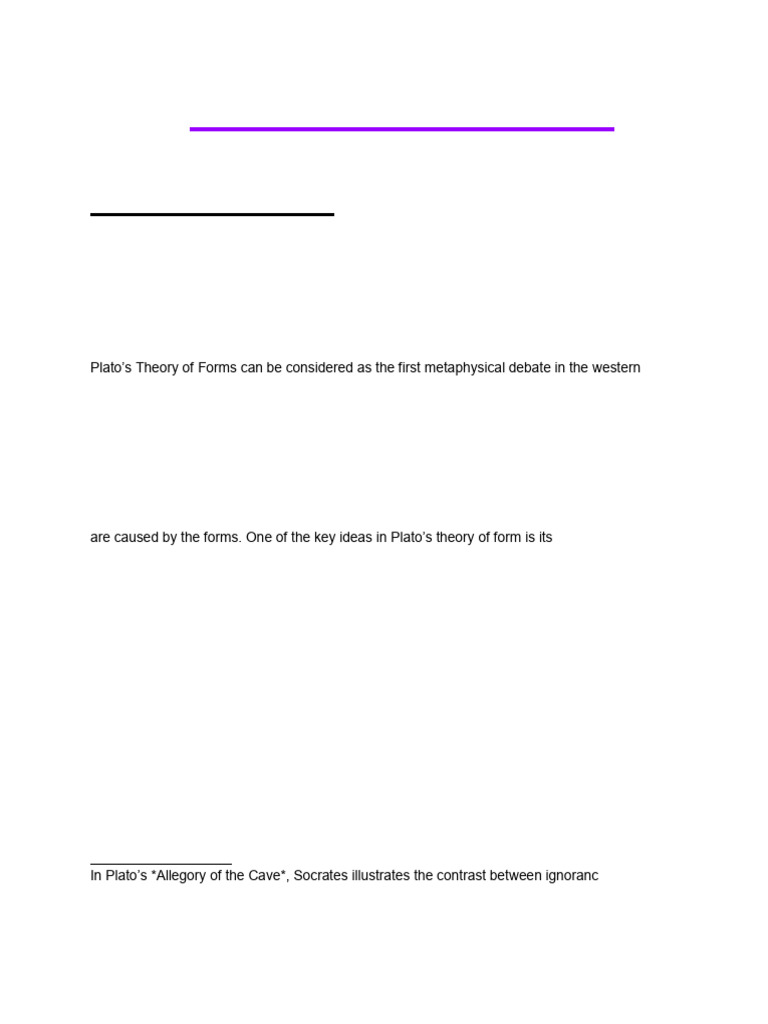 THEORY OF FORMS (2) | PDF | Plato | Western Philosophy