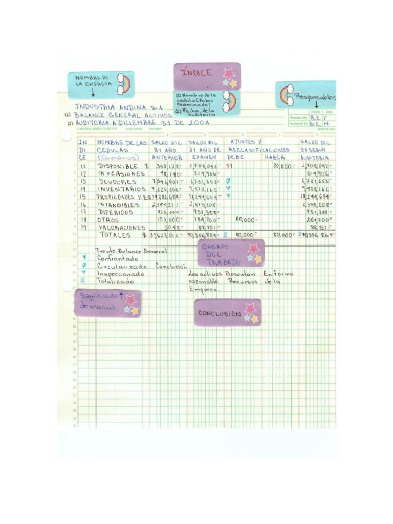 cedulas de auditoria | PDF