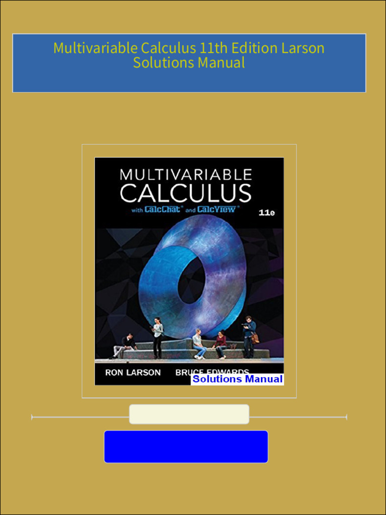 Multivariable Calculus 11th Edition Larson Solutions Manual all chapter ...