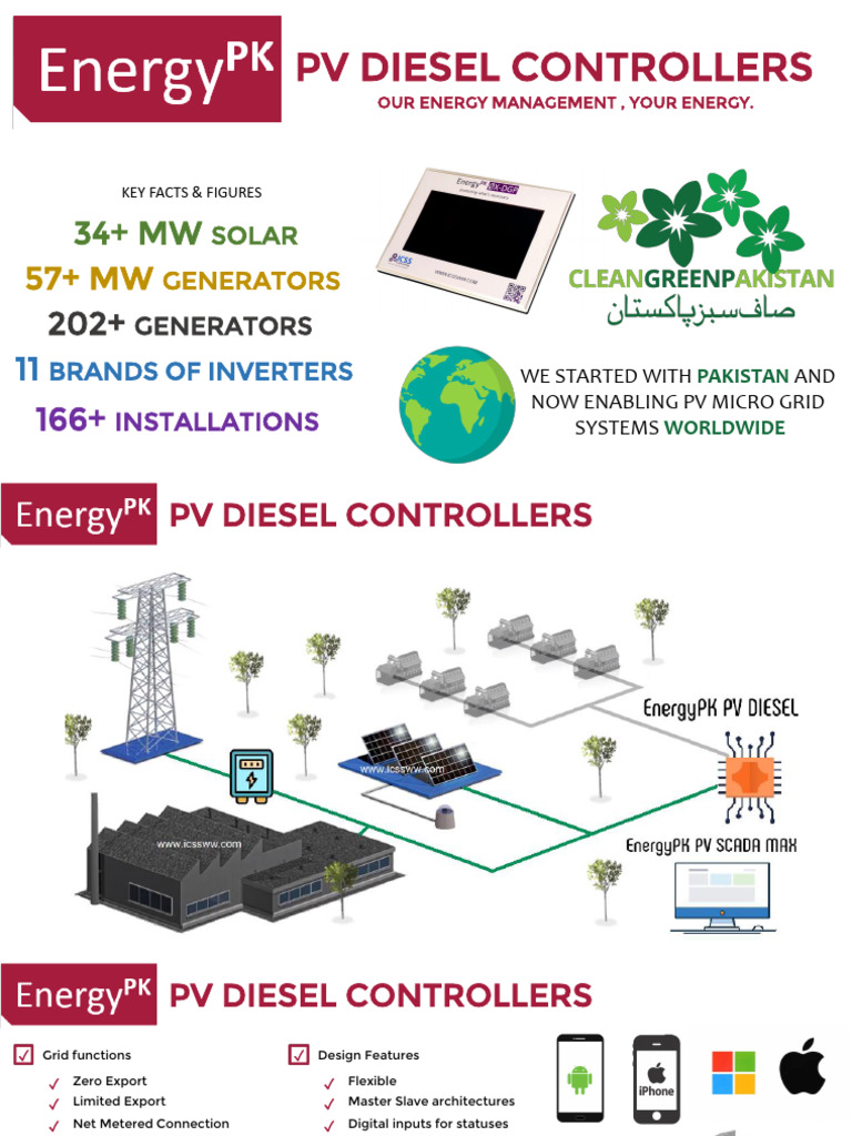 PV Diesel Controller EnergyPK Brochure | PDF | Electric Generator | Power Inverter