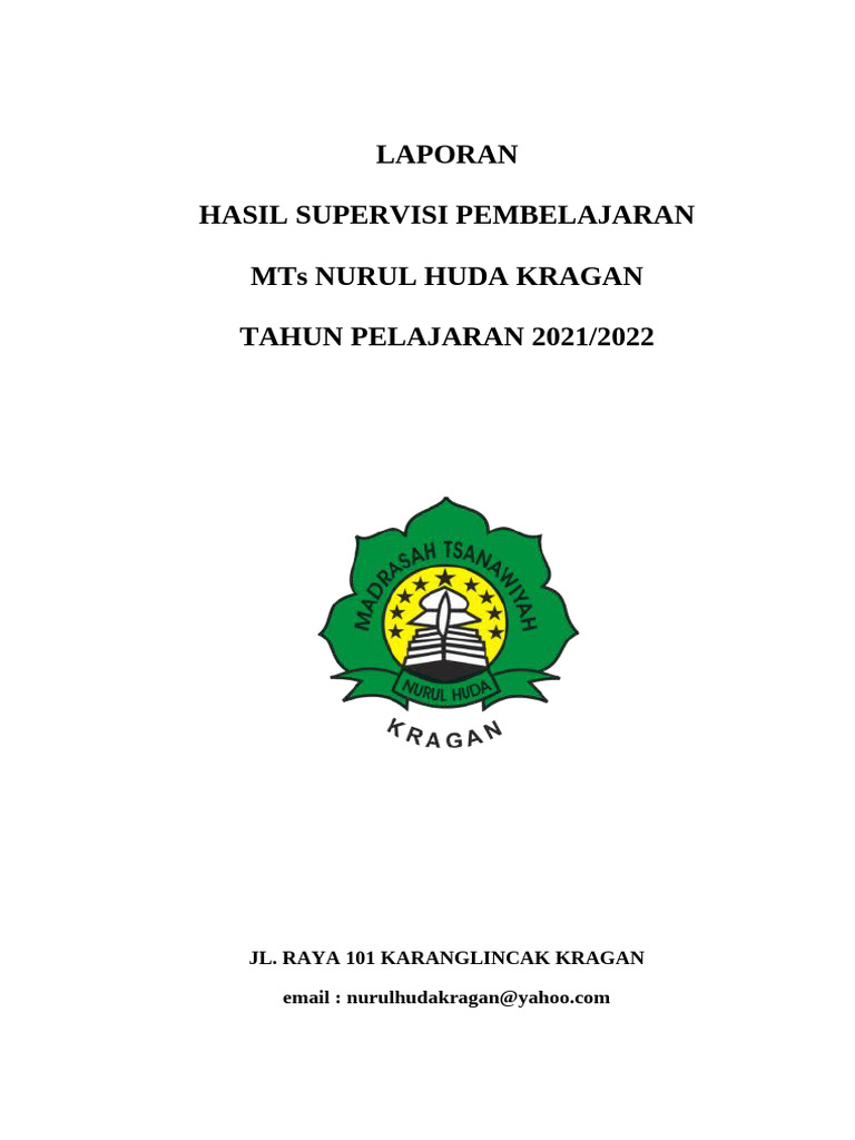 Laporan Hasil Supervisi Pembelajaran | PDF