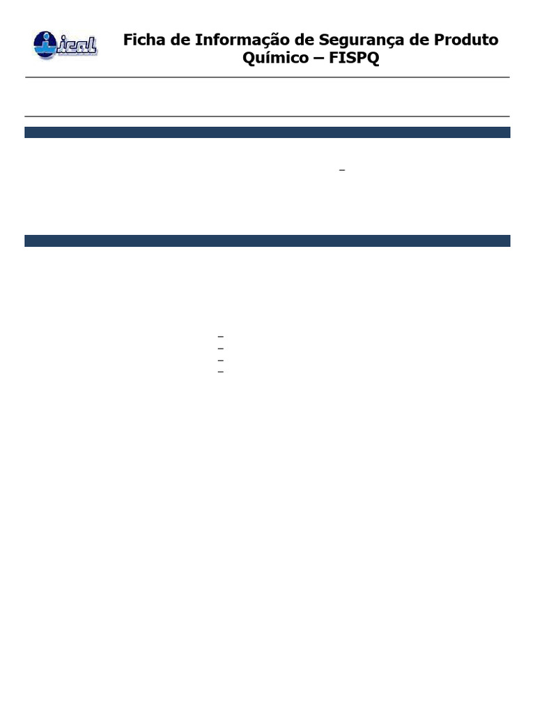 FISPQ CAL HIDRATADA Versão Nova ABNT NBR 14725 | PDF | Cálcio | Queimadura