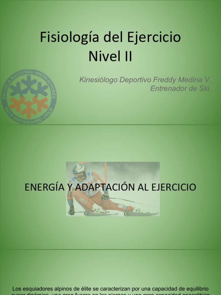 Fisiologia Del Ejercicio N2 2024 (Prof. Freddy Medina) | PDF | Metabolismo | Respiración celular