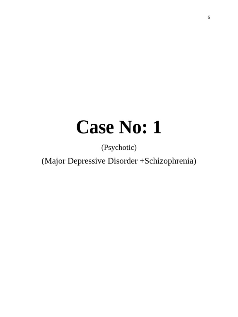 Case Report 2 | PDF | Major Depressive Disorder | Mental Disorder