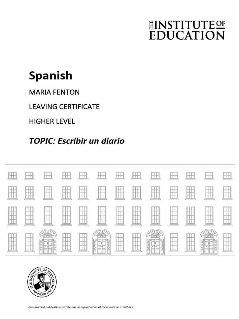 Spanish Writing A Diary Entry | PDF