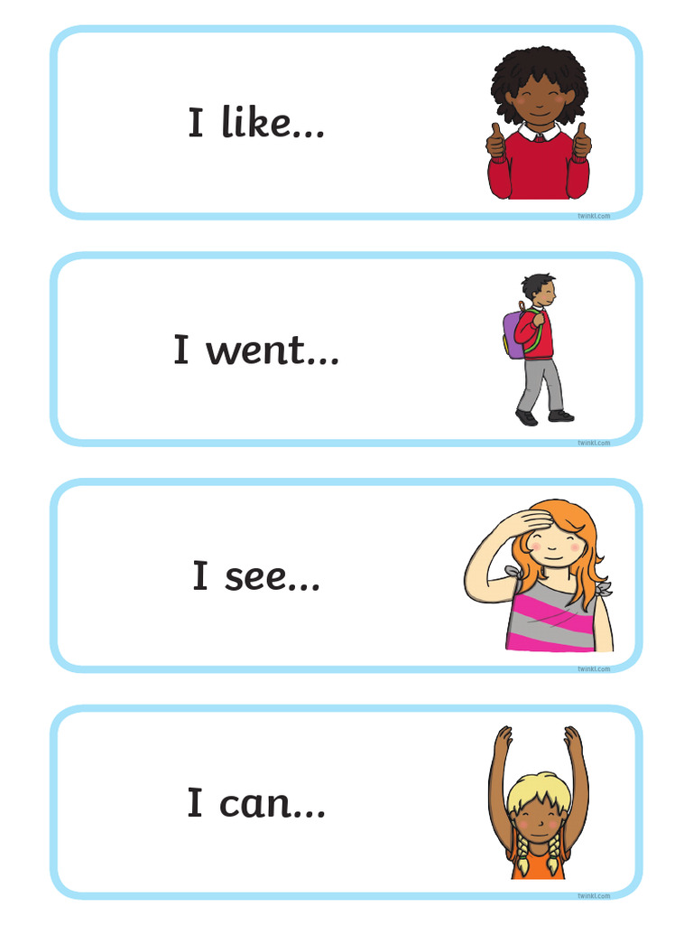 Bom Sentence Starter Cards | PDF