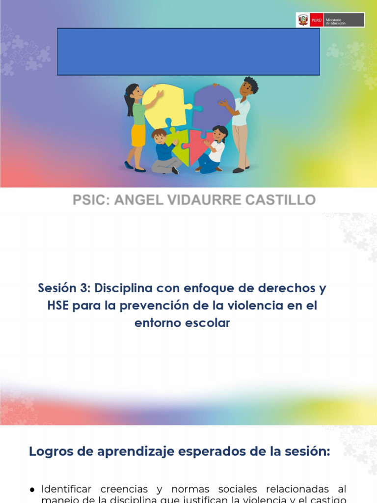 Diplomado: Gestión de La Convivencia Escolar: Psic: Angel Vidaurre Castillo | PDF | Las ...
