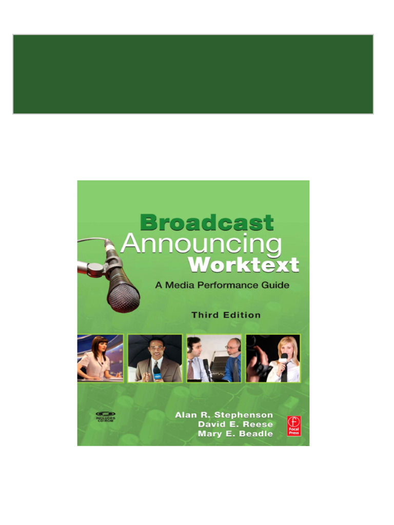 Broadcast Announcing Worktext 3rd Alan R. Stephenson David E. Reese ... Broadcast Announcing Worktext 3rd Alan R. Stephenson David E. Reese ...