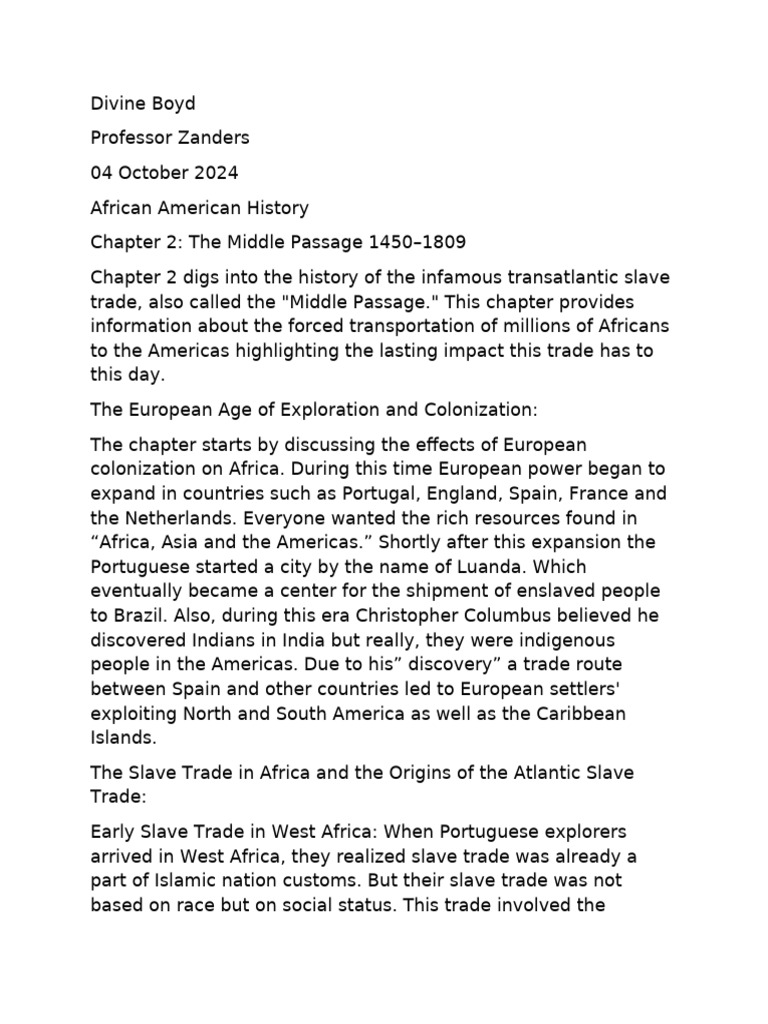 Chapter2.Summary | PDF | Atlantic Slave Trade | Slavery Chapter2.Summary | PDF | Atlantic Slave Trade | Slavery