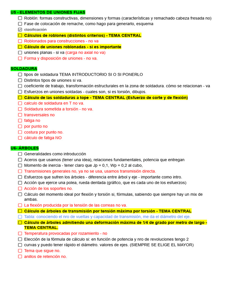 Temas Importantes SEGUNDO TEÓRICO | PDF | Engranaje | Remache