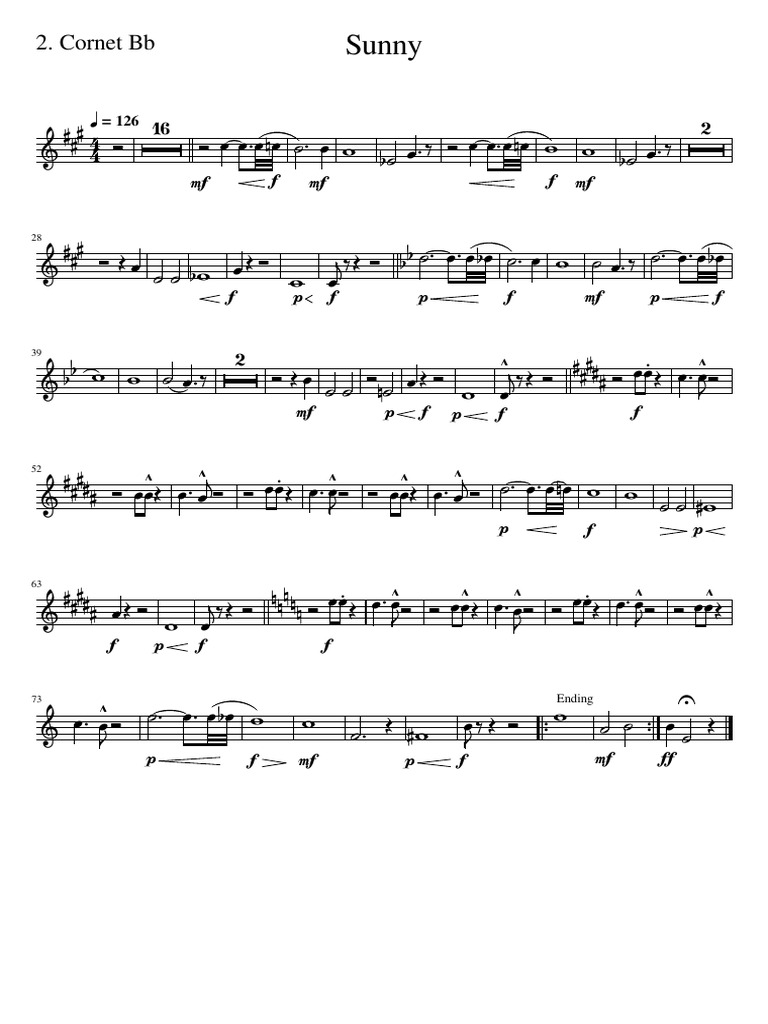 Cornet Bb Sheet Music | PDF