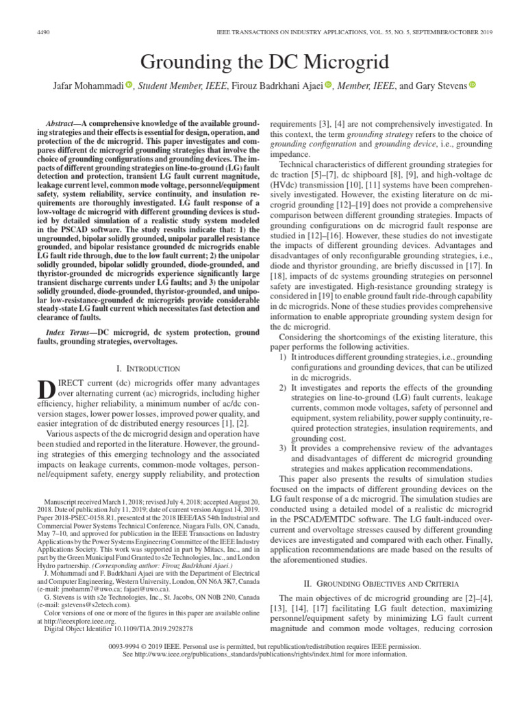 Grounding_the_DC_Microgrid | PDF | High Voltage Direct Current | Electrical Resistance And ...