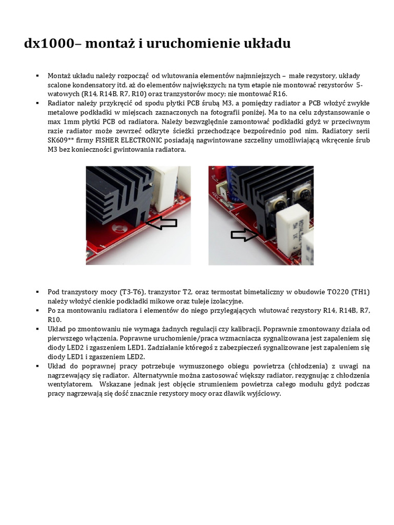 dx1000 Uruchomienie | PDF