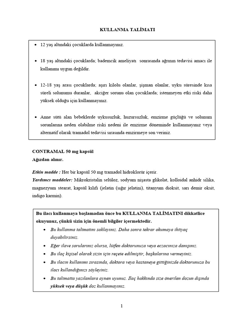 Contramal 50 MG Kapsu | PDF