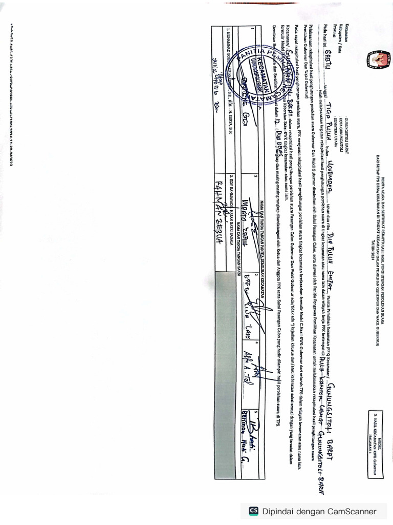 MODEL DA1 PKWKP Gunungsitoli Barat | PDF