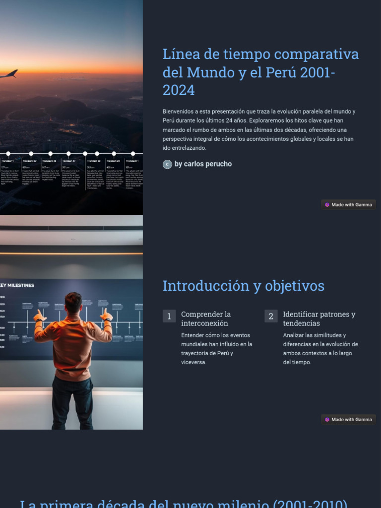 Línea de tiempo: Perú y el mundo 2001-2024 | PDF | Perú | Economias