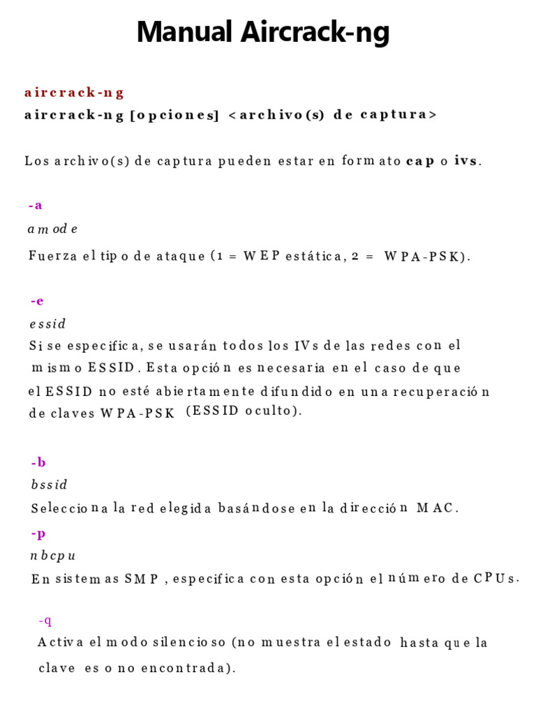Guía de Uso de Aircrack-ng | PDF | Computer Science
