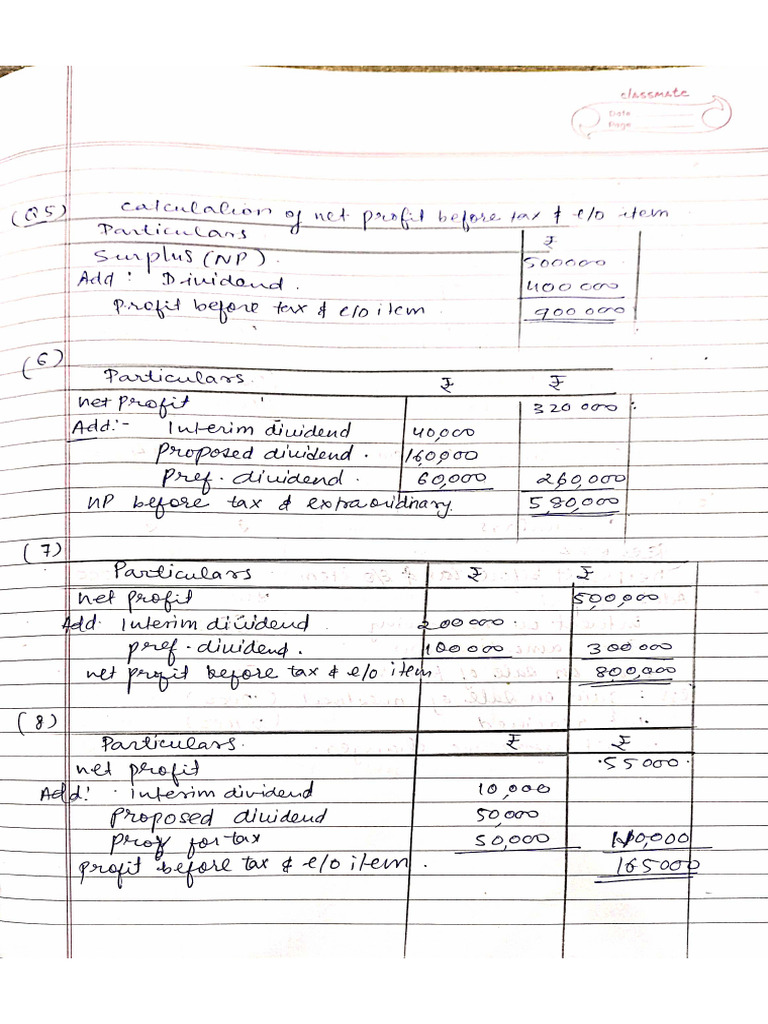 12cb Cashflow Short Sums | PDF