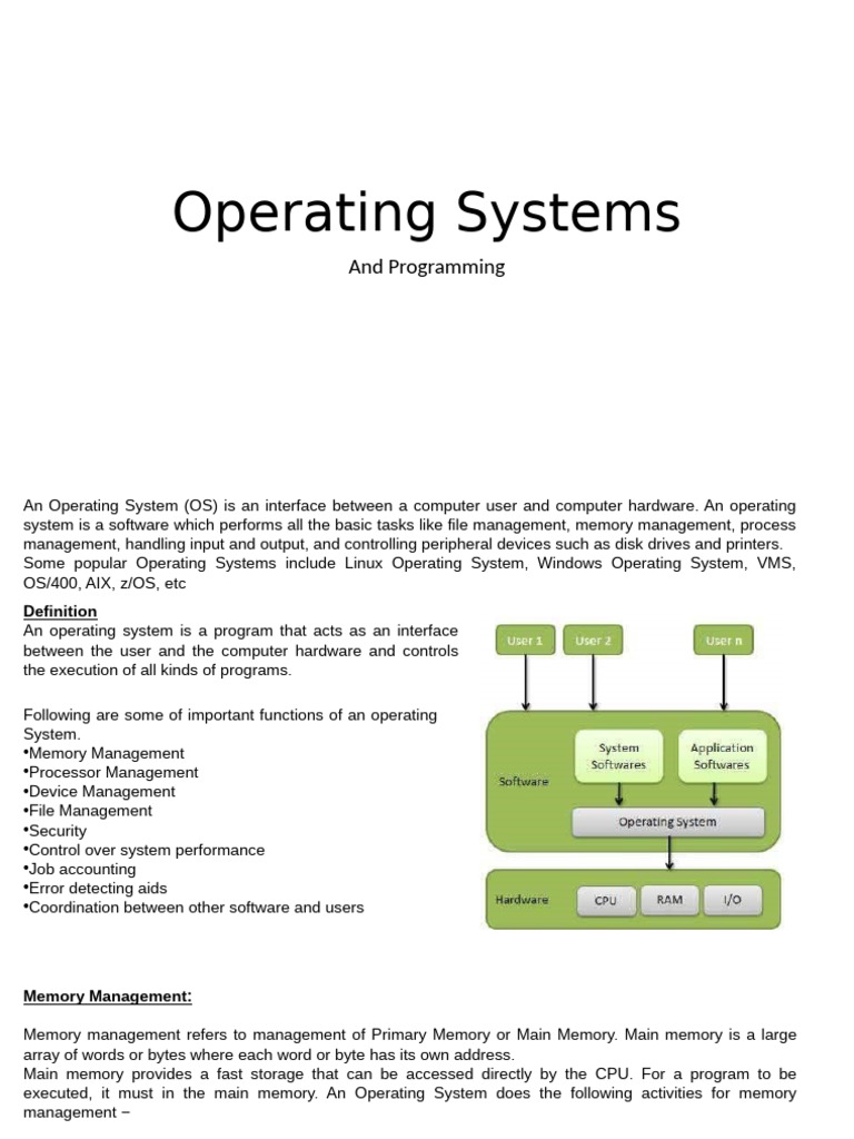 Lec 5 Os and Programming | PDF | Operating System | Process (Computing)