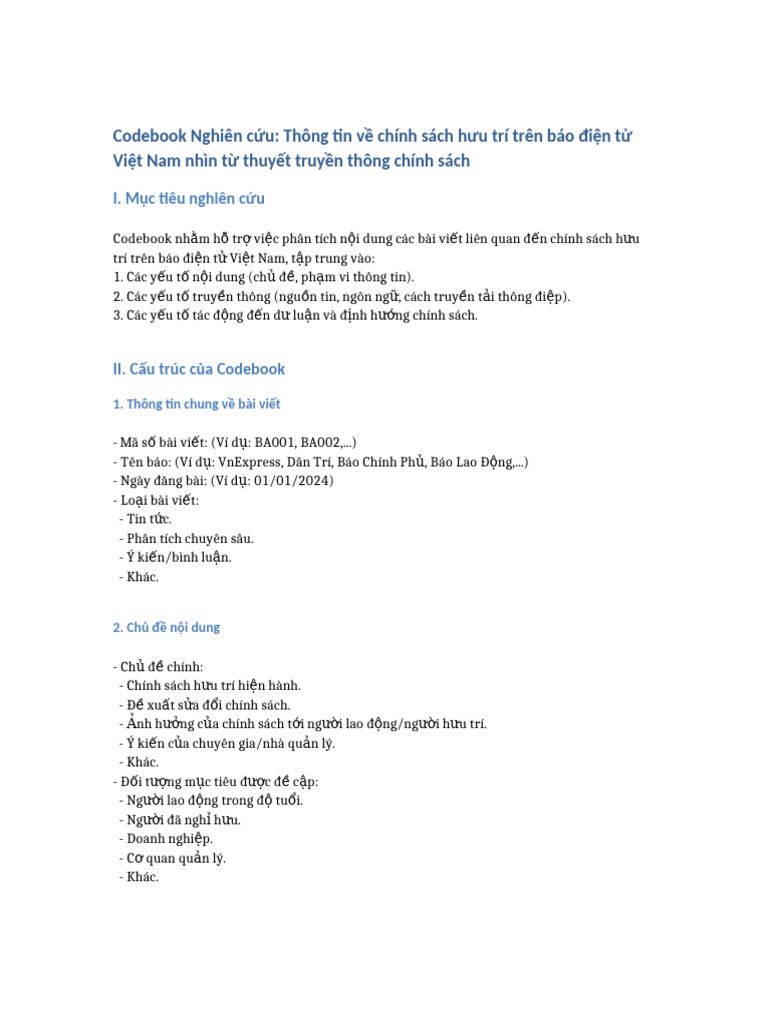 Codebook Research HuuTri | PDF