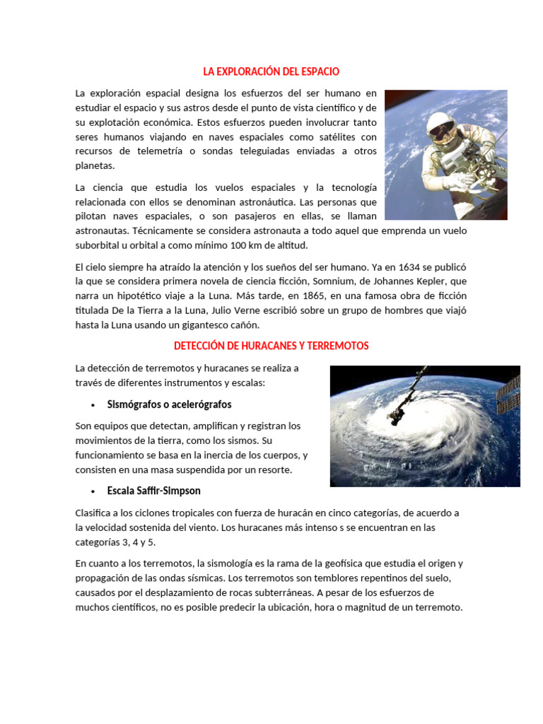 LA EXPLORACIÓN DEL ESPACIO | PDF | Exploración espacial | Astronomía