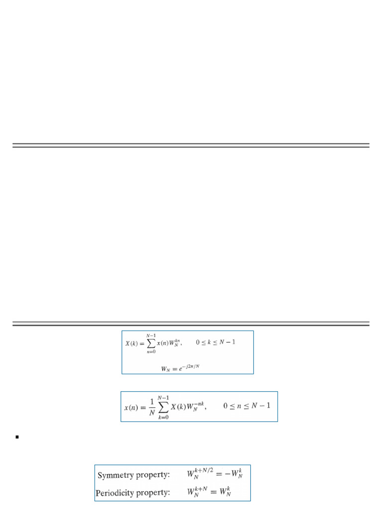 FFT Notes (Divide&Conquer - DIT FFT) | PDF | Discrete Fourier Transform ...